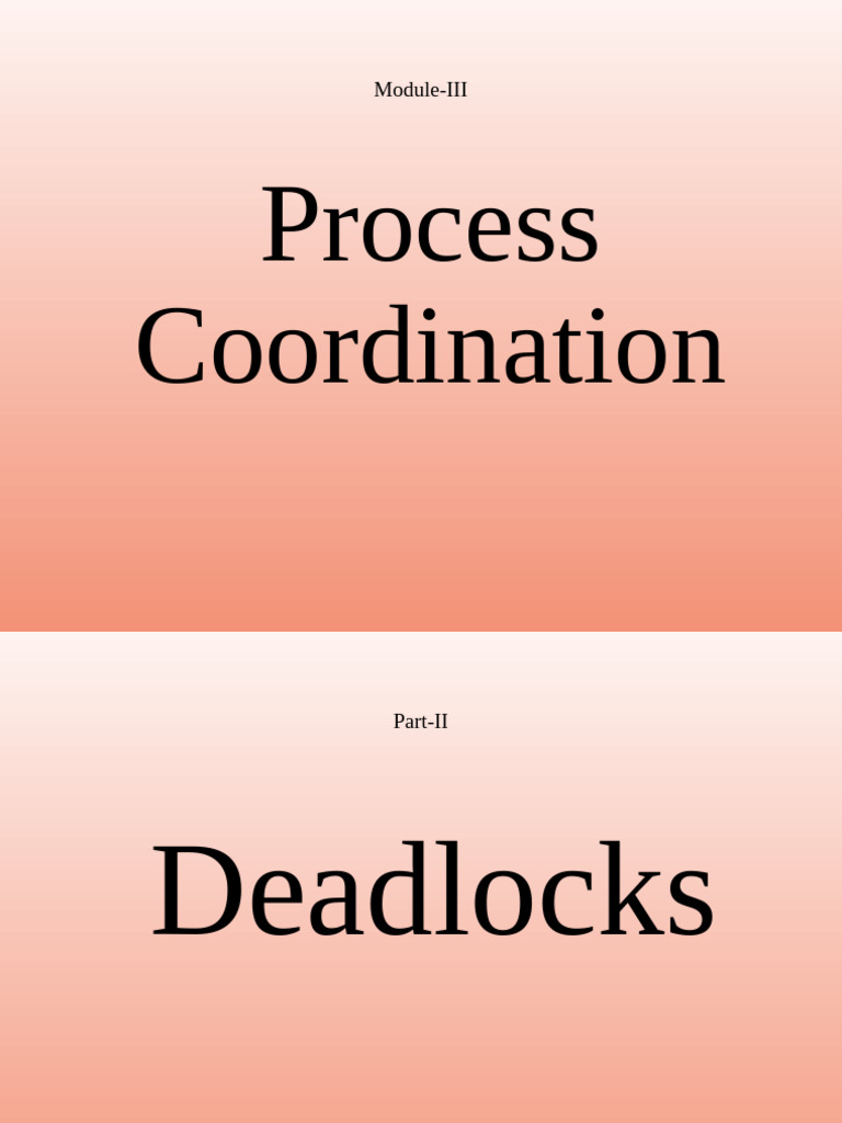 Os 21 - Module III Deadlocks | PDF