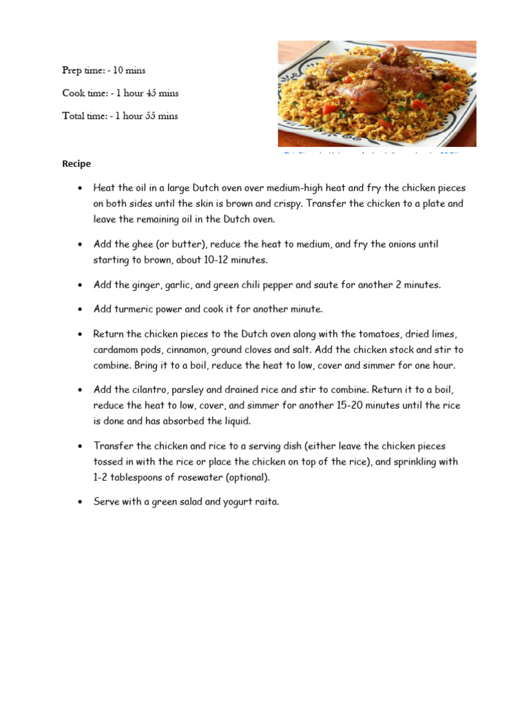 National Day Recipe | PDF