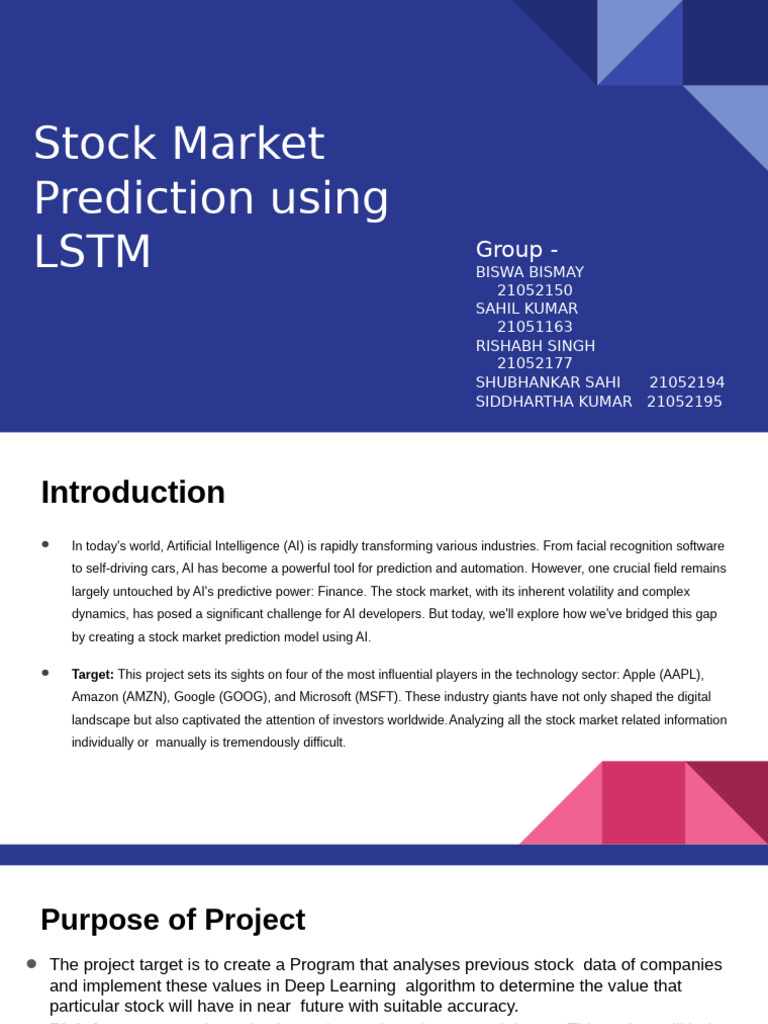 Stock Price Predictor | PDF