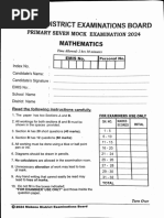PLE 2024 Mathematics Exam Paper | PDF