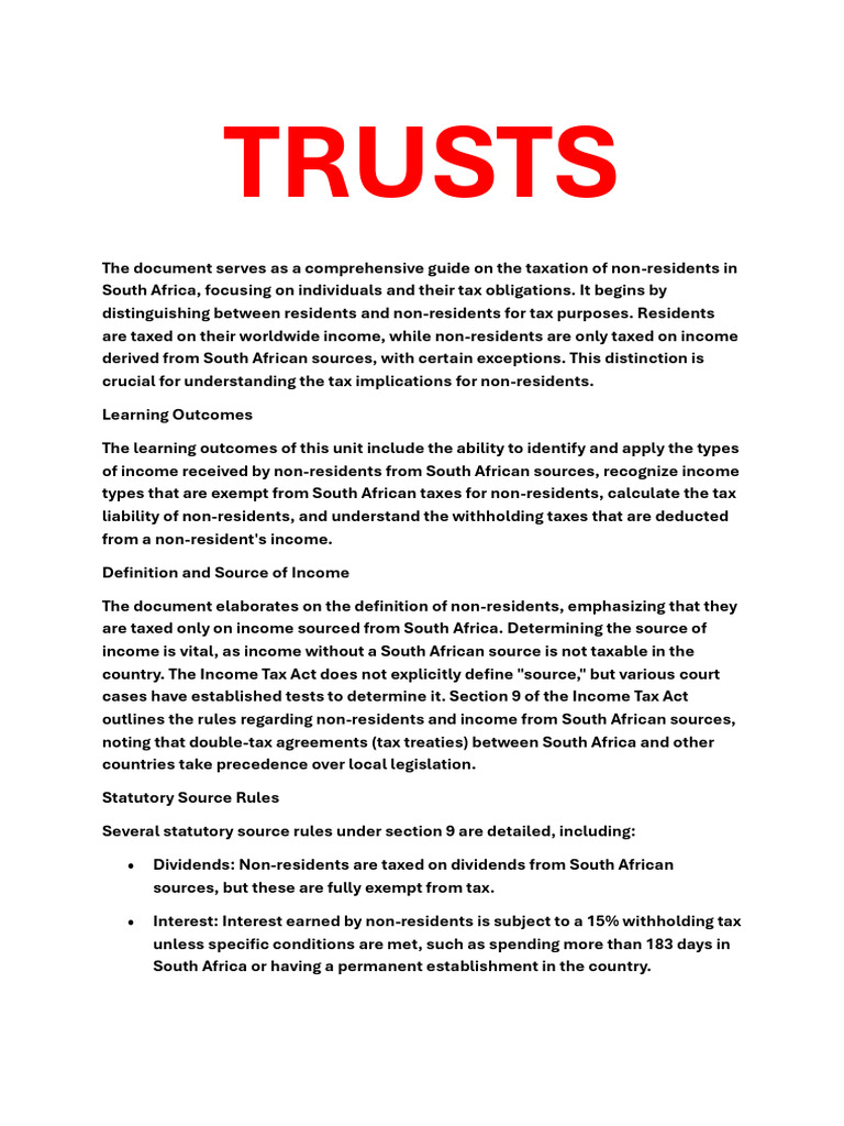 Trusts Tax | PDF