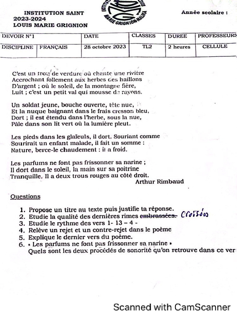 Exercice de Versification | PDF