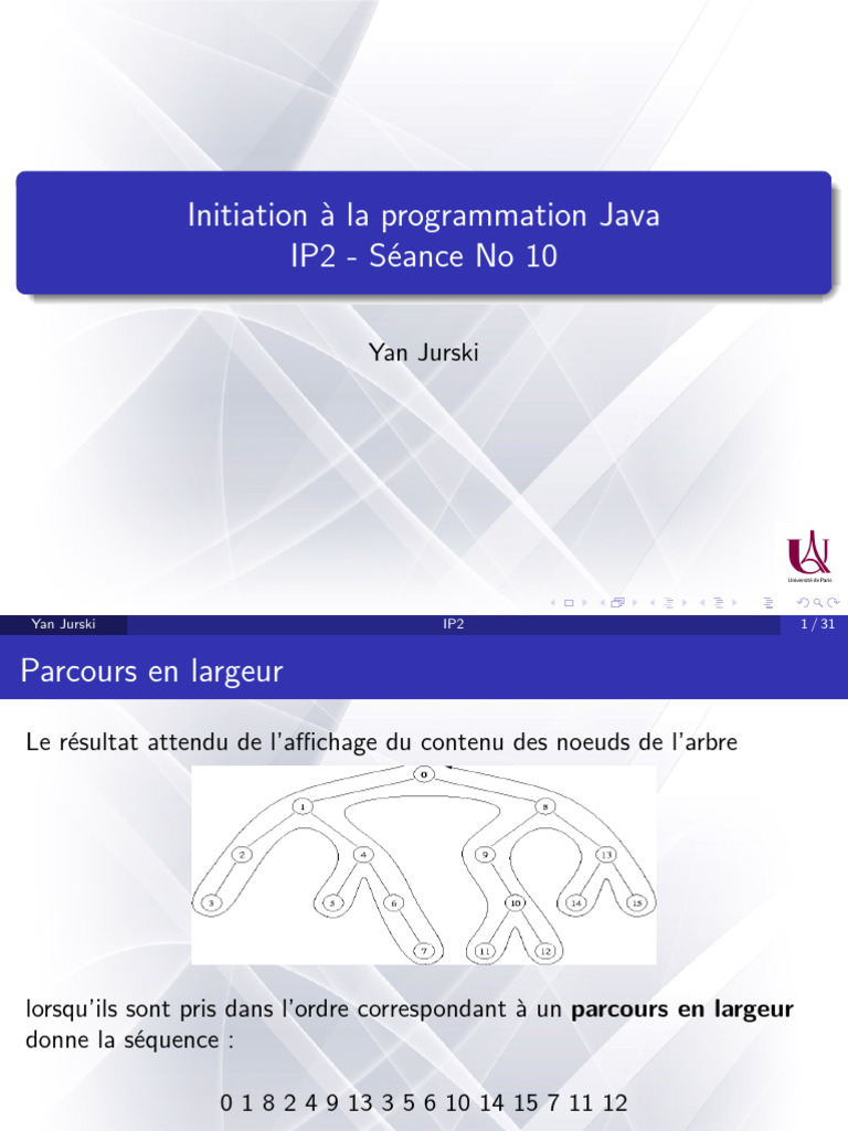 Initiation À La Programmation Java IP2 - Séance No 10: Yan Jurski | PDF
