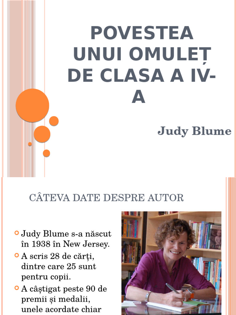 Povestea Unui Omuleț de Clasa A IV A | PDF