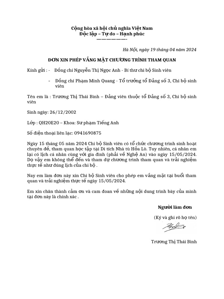 Don Xin Vang Mat Hop Chi Bo | PDF