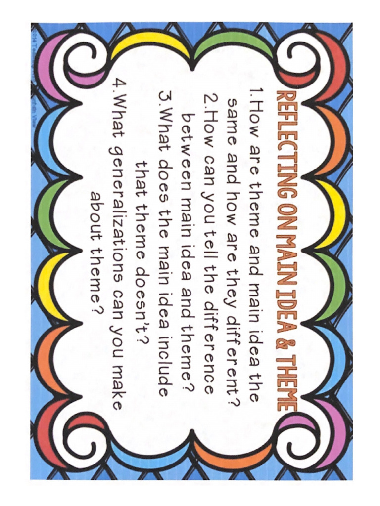 Main Idea and Theme 1 | PDF