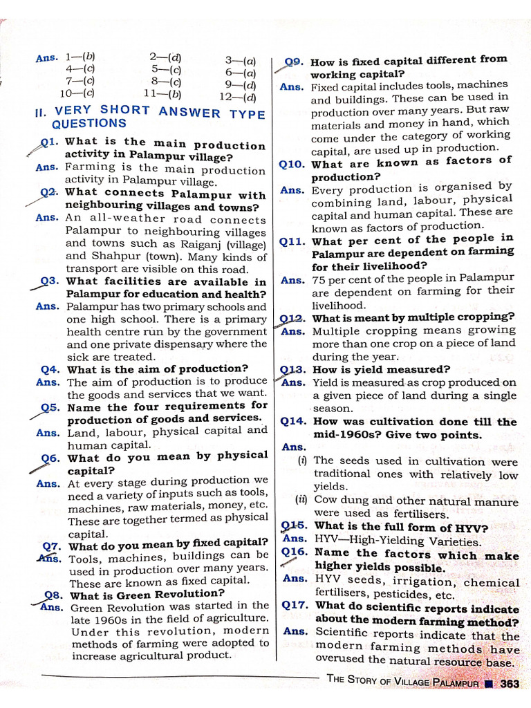Qus Ans of Eco Ch 1 9th | PDF Qus Ans of Eco Ch 1 9th | PDF