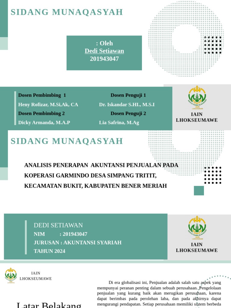 Ppt Sidang Skripsi Dedi Setiawan | PDF