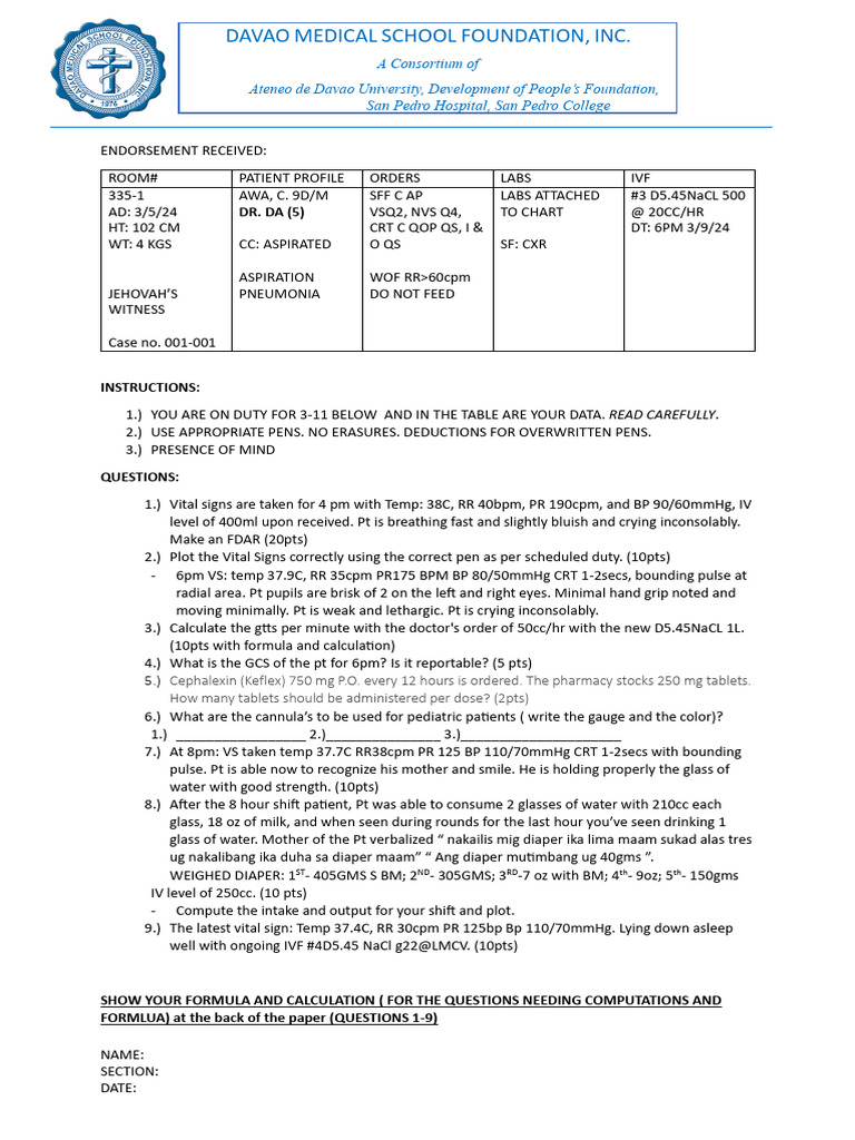 Test For Ward Class 3.92024 | PDF