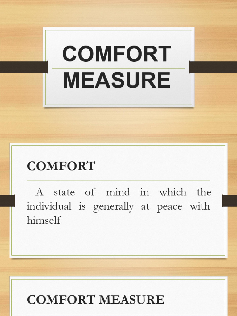 Comfort Measure | PDF