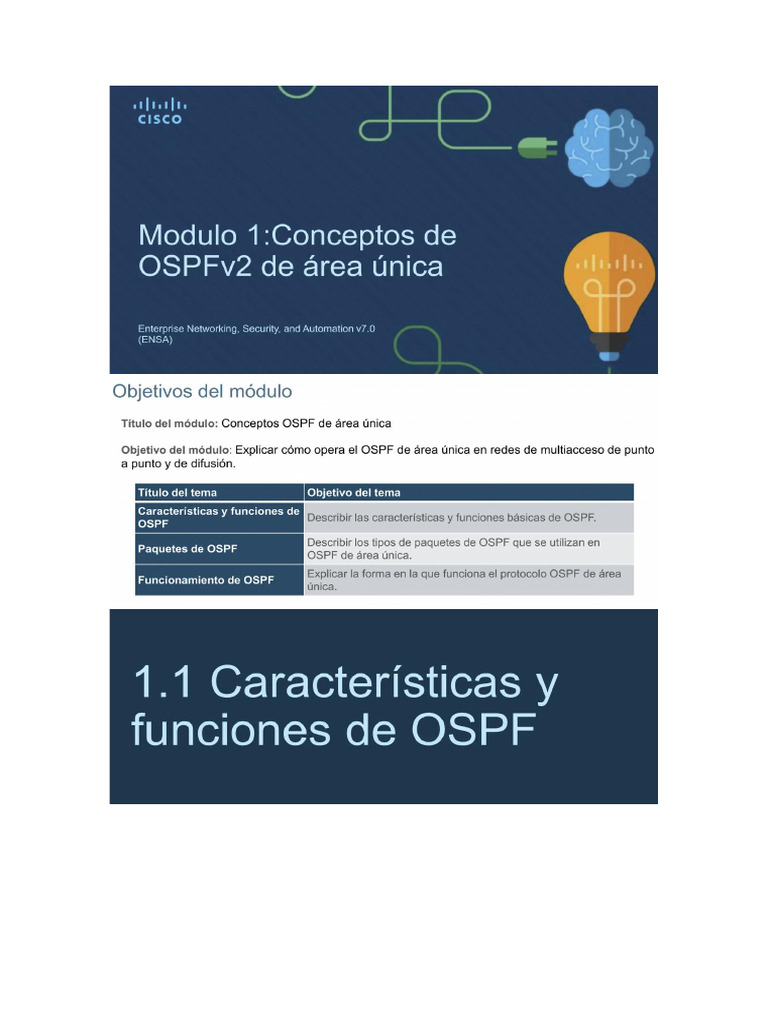 Modulo 1 Conceptos de OSPFv2 de Área Única | PDF