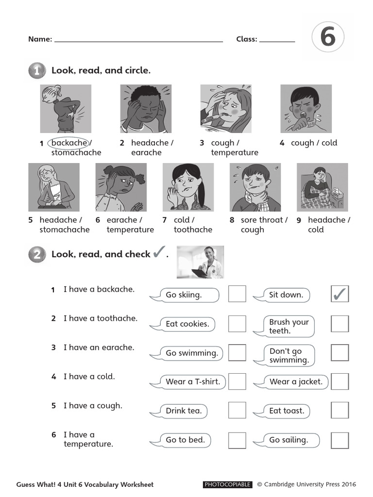 Guess What - 4 - AE - Unit 6 - Vocabulary - Worksheet | PDF
