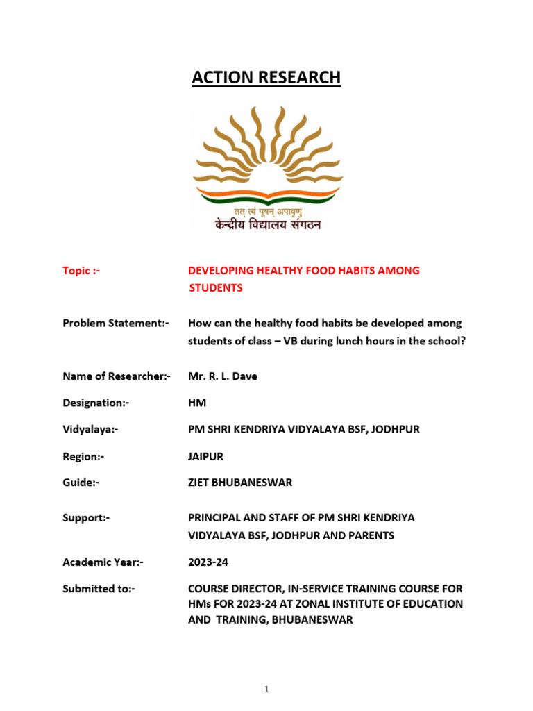 Action Research Document - HM-sample | PDF