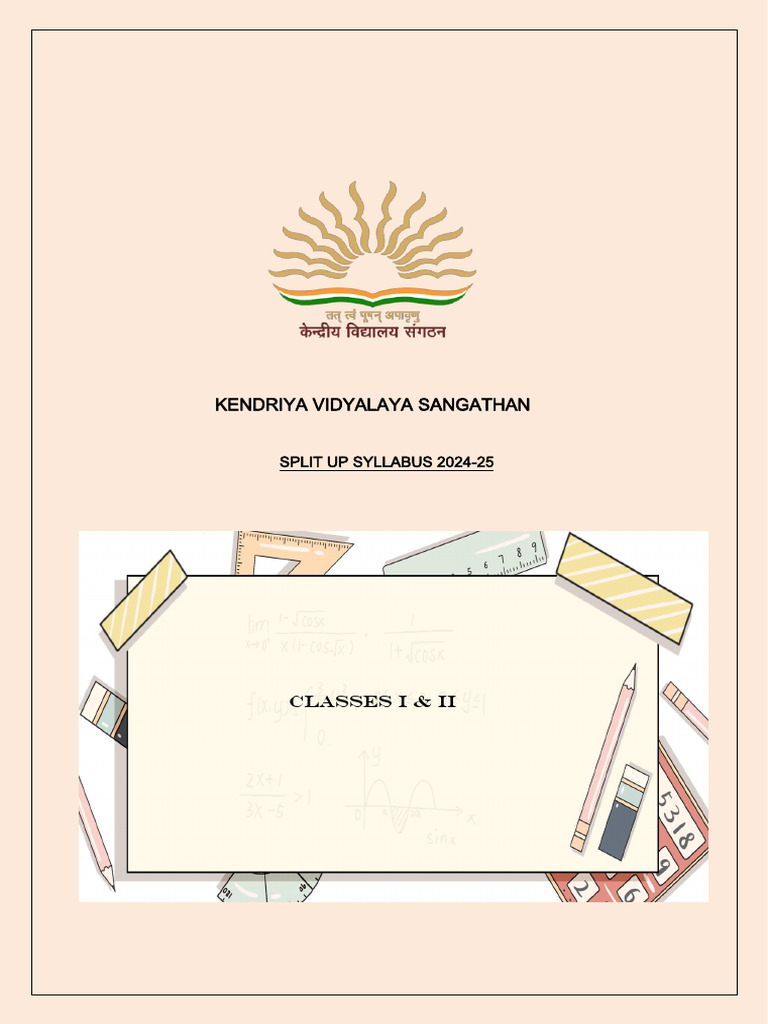 Merged Primary Split Up Syllabus I, II, IV, V Class | PDF