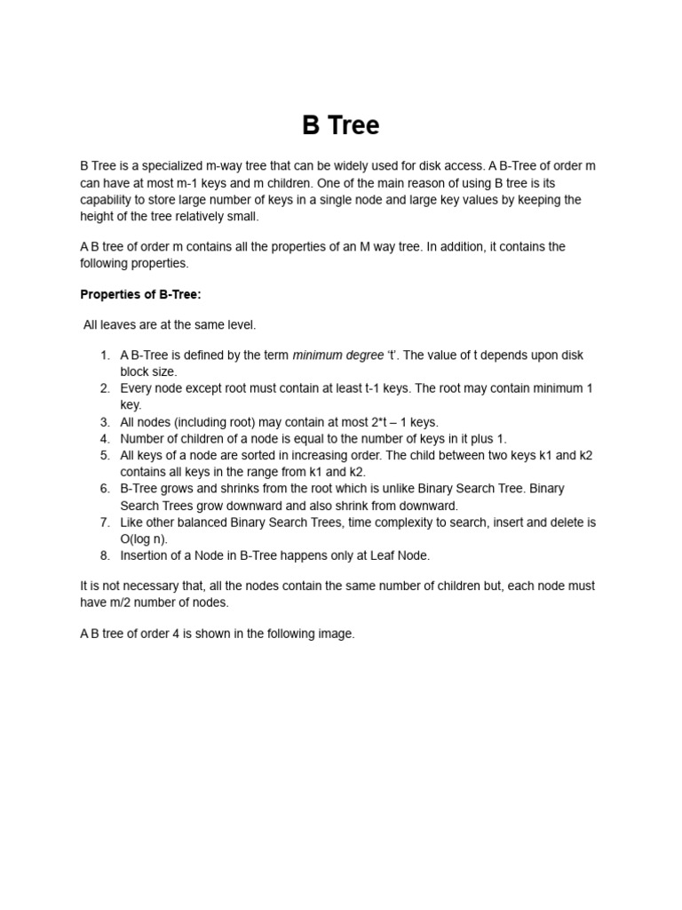 B Tree | PDF