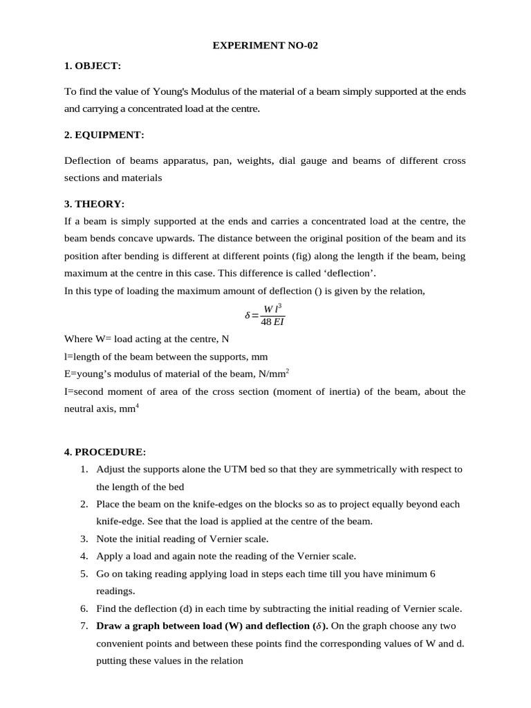 Young's Modulus of SSB | PDF