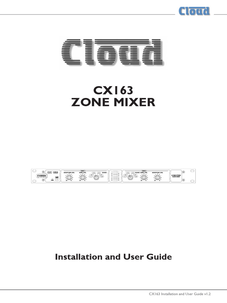 CX163 Manual en v1.2 | PDF