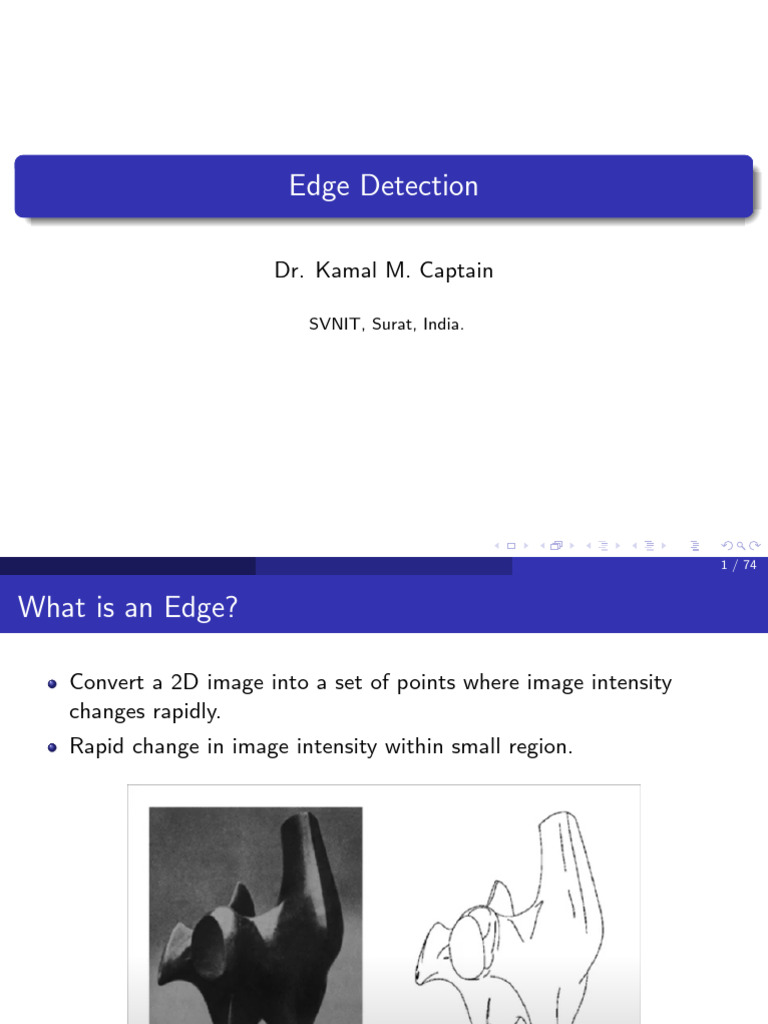Edge Detection: Dr. Kamal M. Captain | PDF