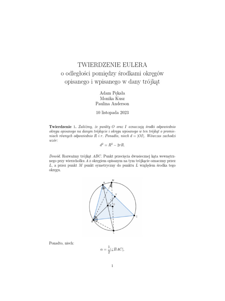 Twierdzenie Eulera | PDF