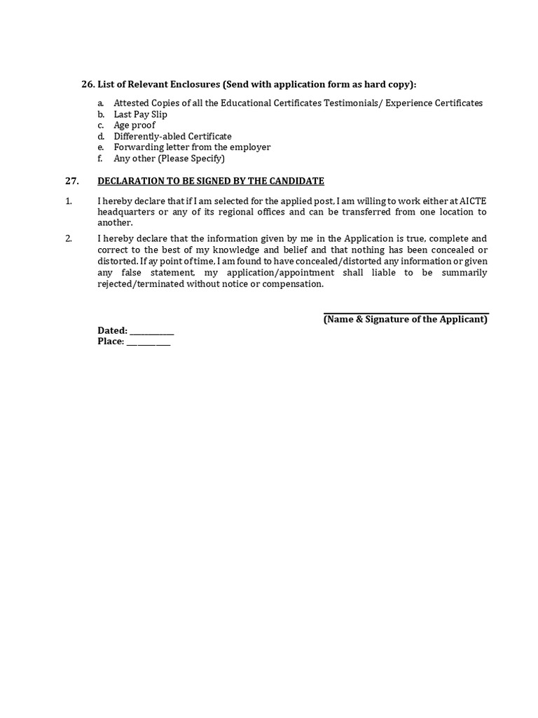 Declaration and Annex Ure | PDF