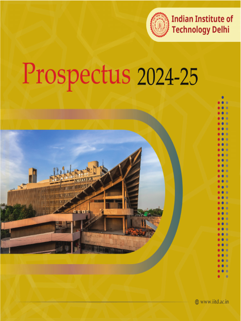 IITD Prospecus 2024-25 | PDF