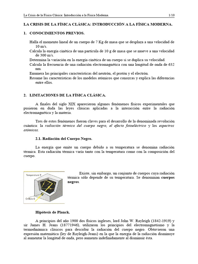 la_crisis_de_la_fisica_clasica_teoria | PDF