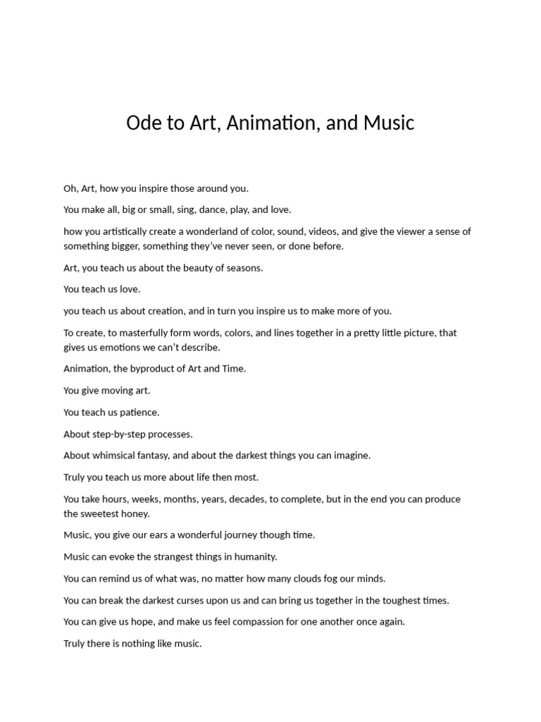 Ode to Art | PDF