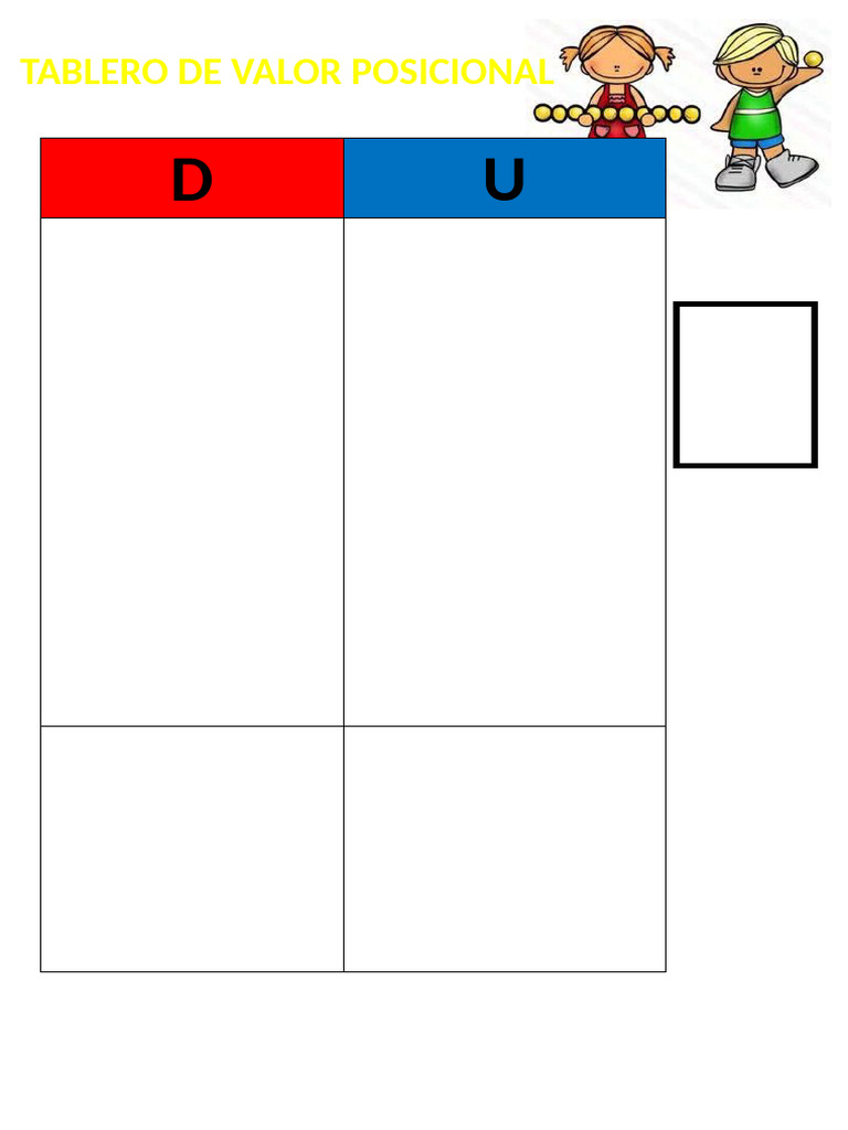 Tablero de Valor Posicional | PDF