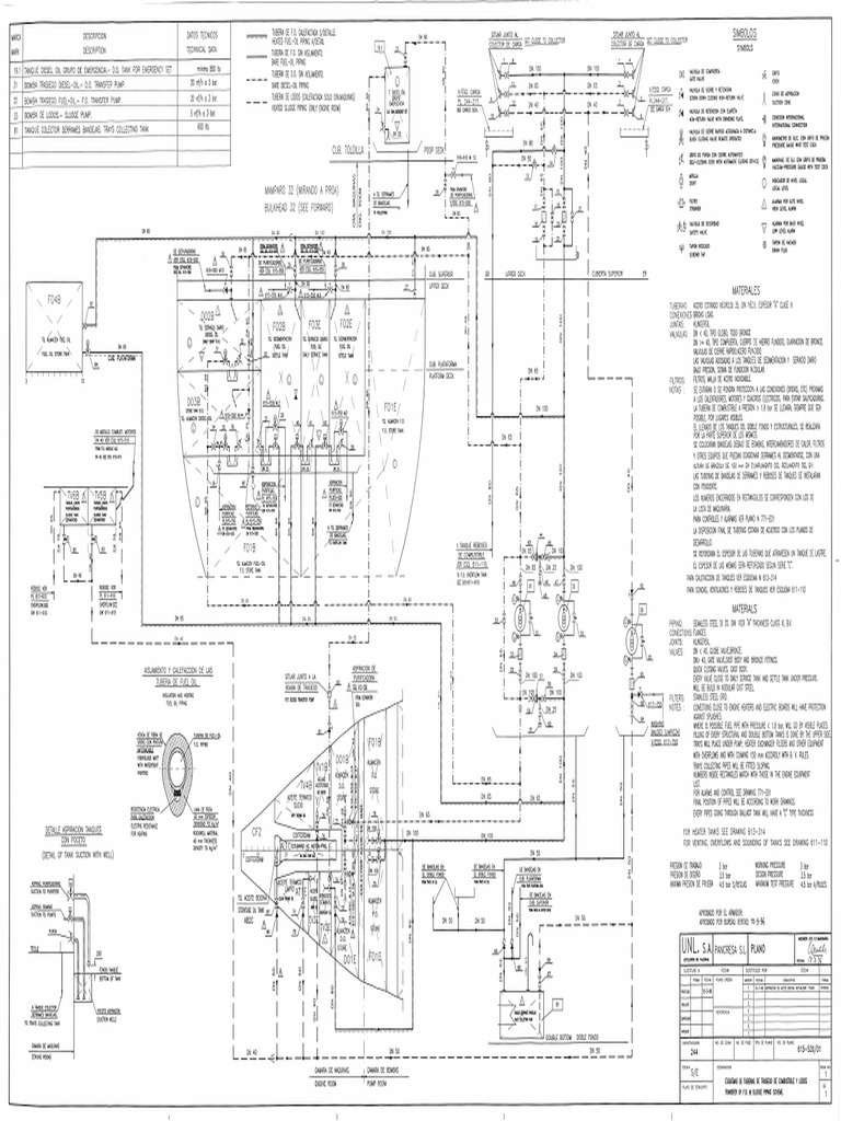 Esquema Tuberia de Trasiego de Combustible y Lodos | PDF