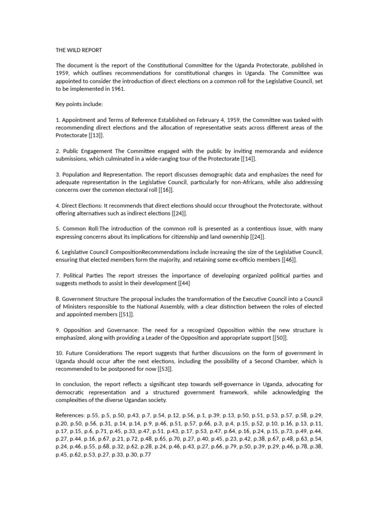 Wild Report | PDF | Government | Governance