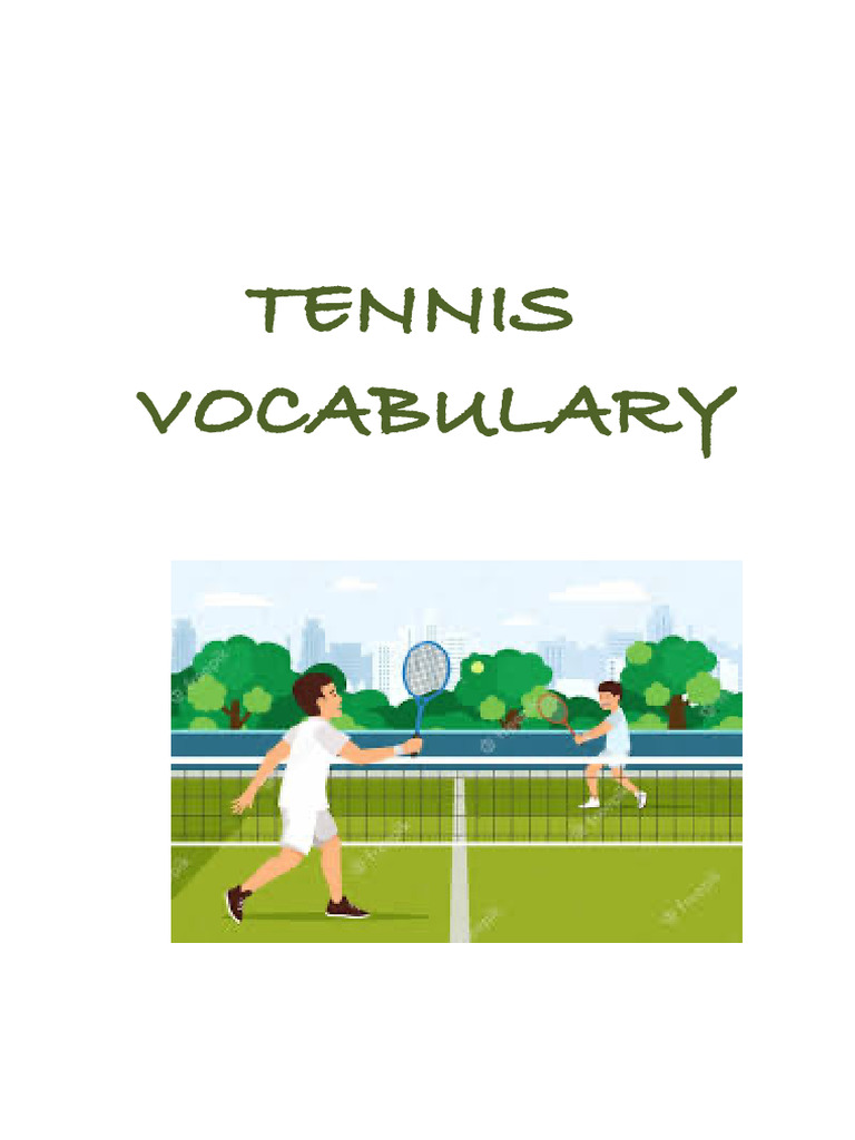 TENNIS-VOCABULARY | PDF