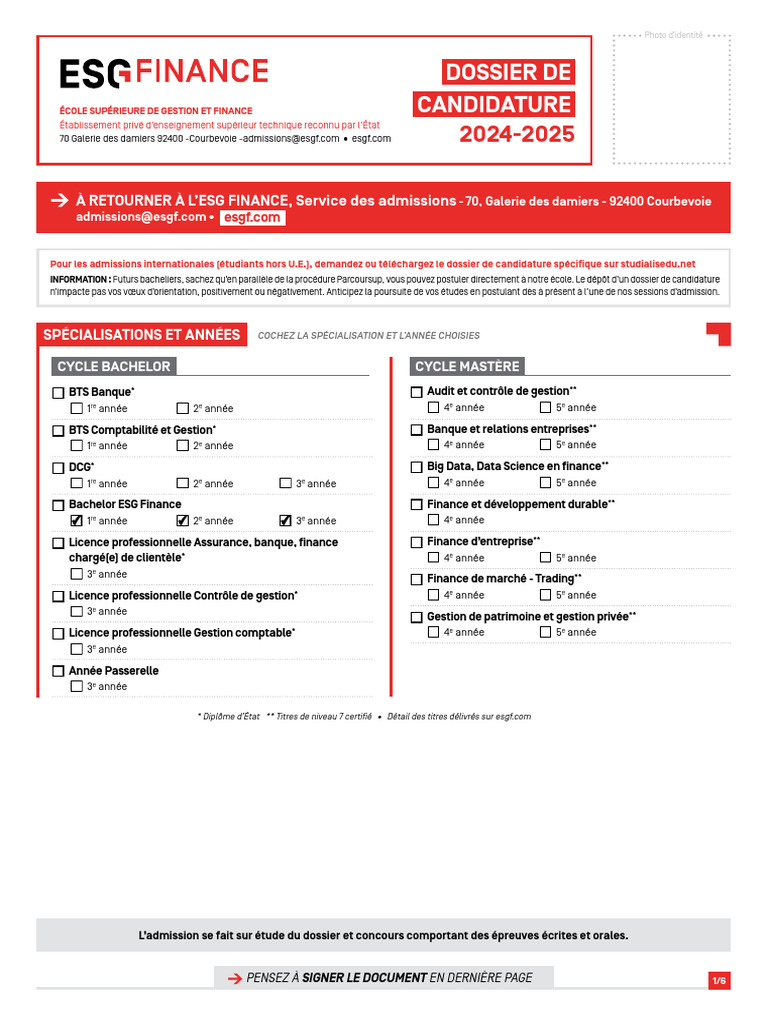 DC 2024 2025 - Esgf | PDF