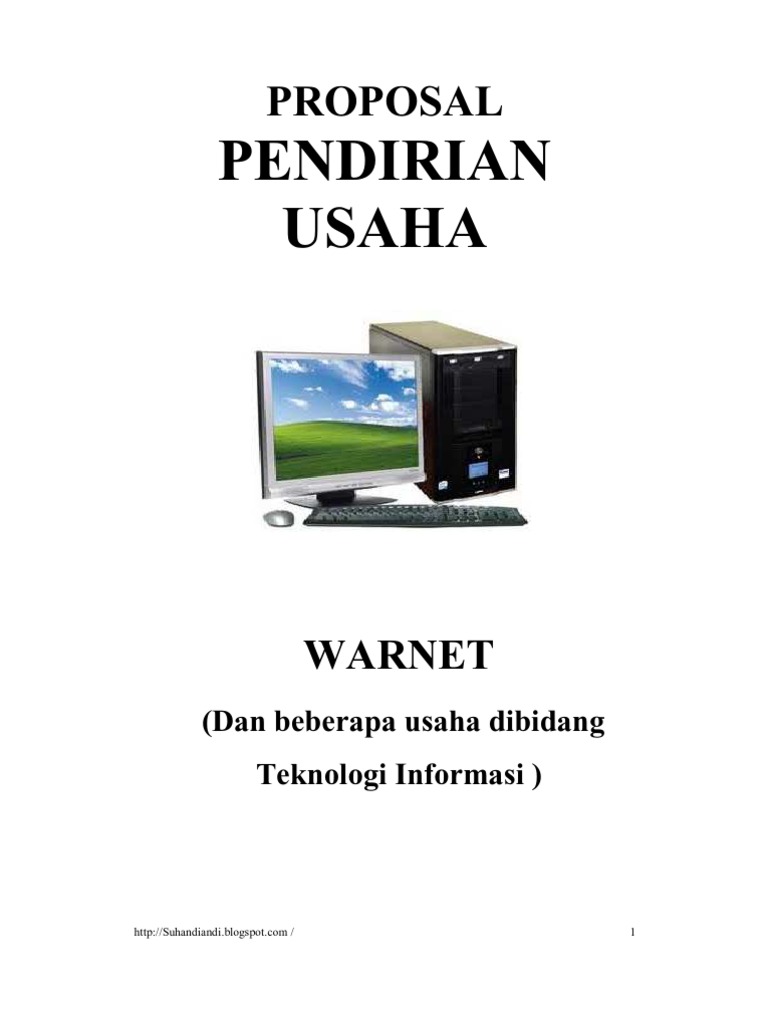 Contoh Proposal Usaha Warnet | PDF | Bisnis | Komputer