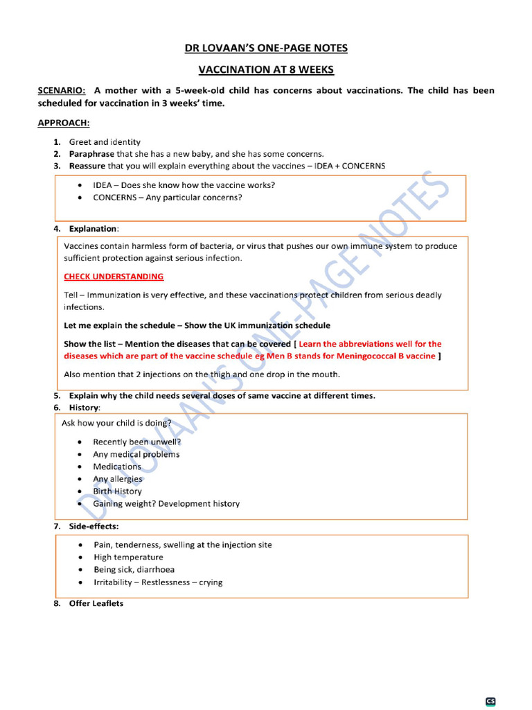 Dr. Lovan 1 Page Notes Combined | PDF