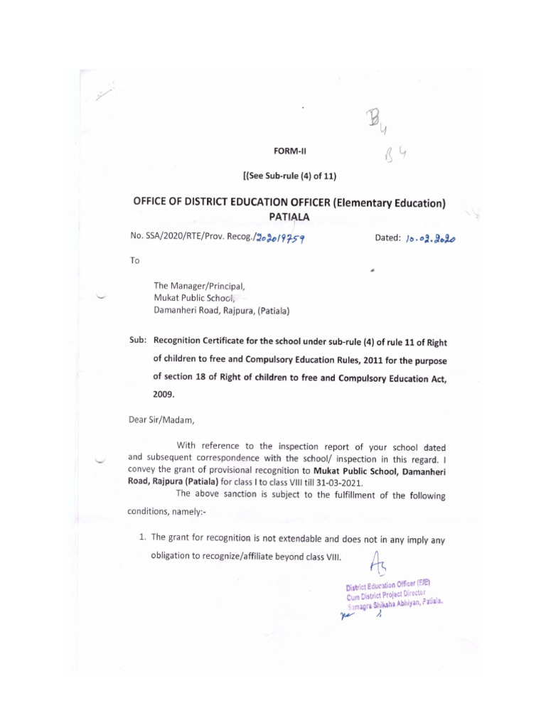 Recognition Certificate | PDF