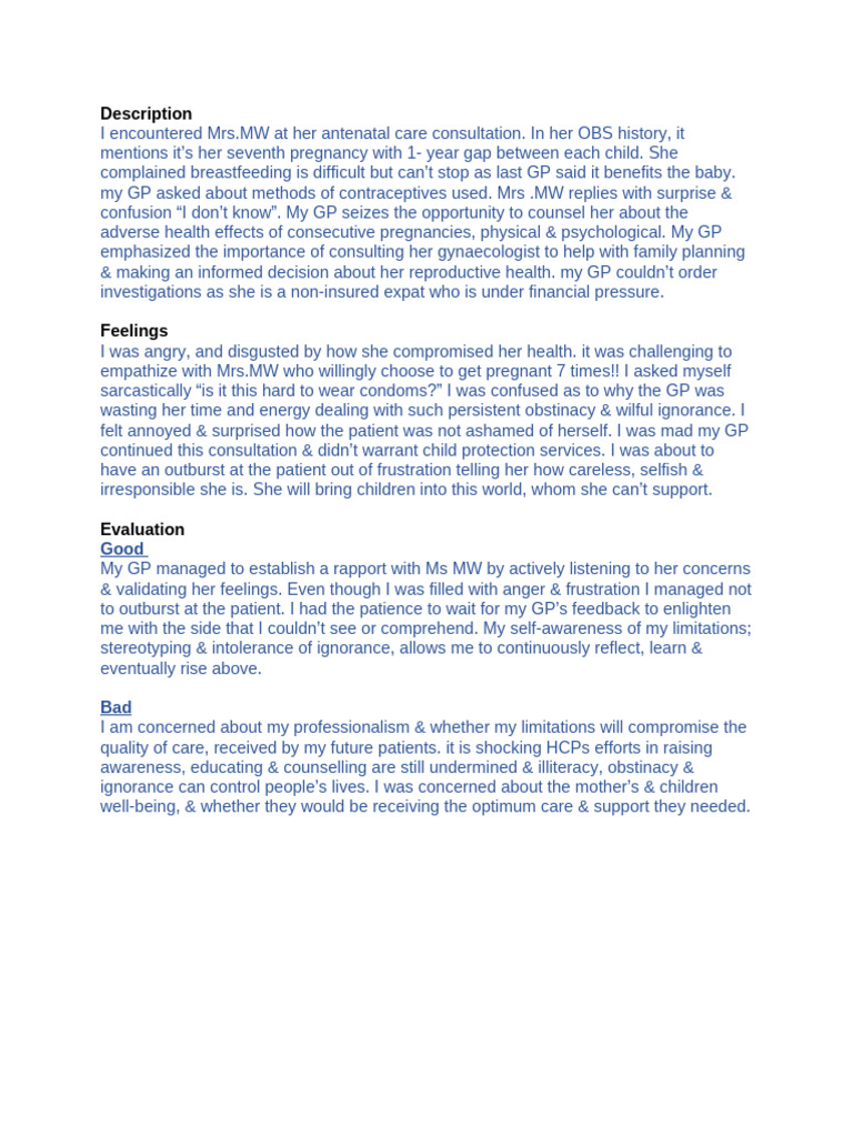 Malak's GP Reflection | PDF