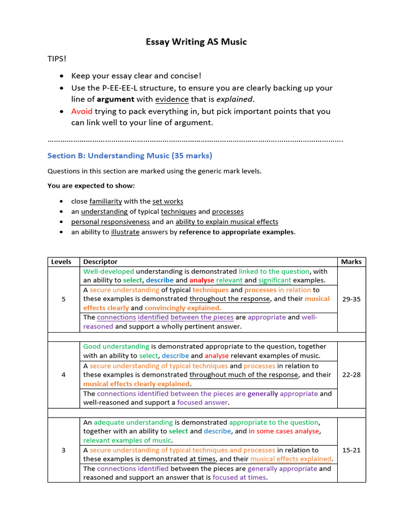 AS Essay Writing Support | PDF