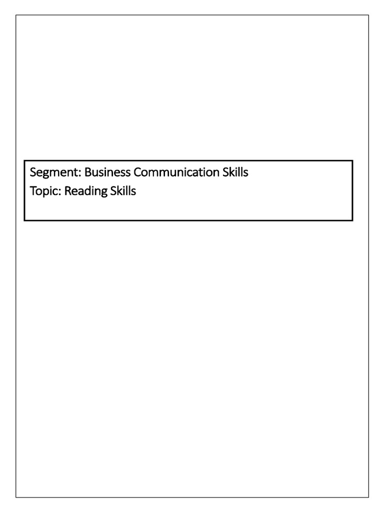 RM -Topic 8-Reading Skills | PDF