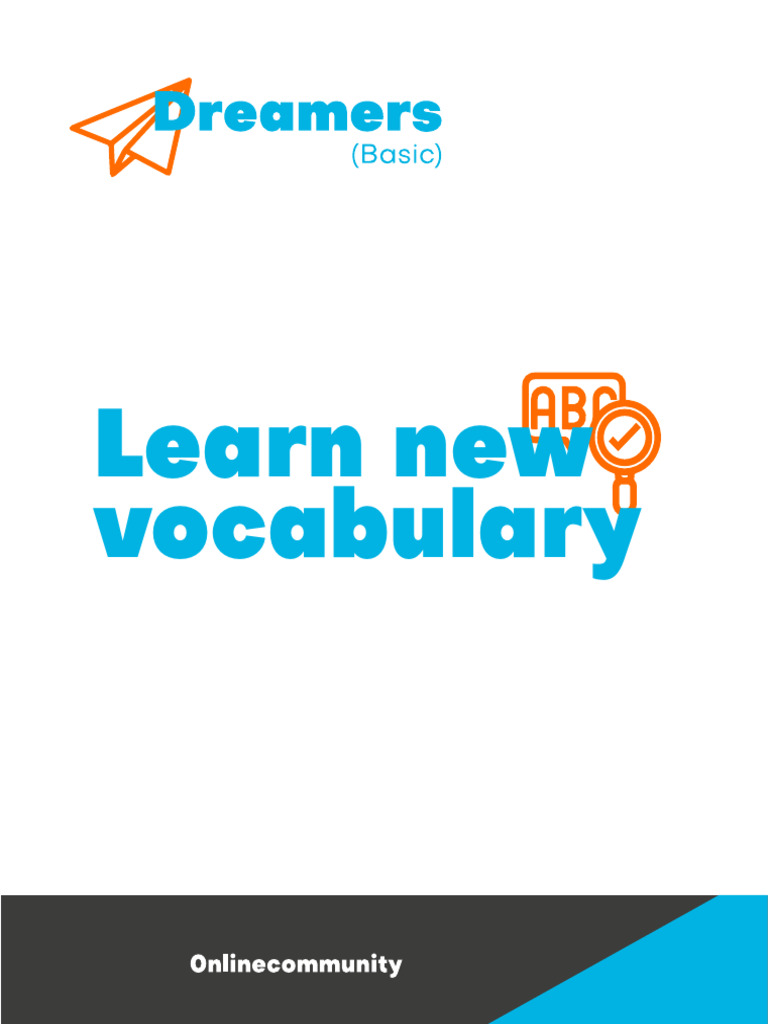Vocabulary Dreamers | PDF | Verb | Noun