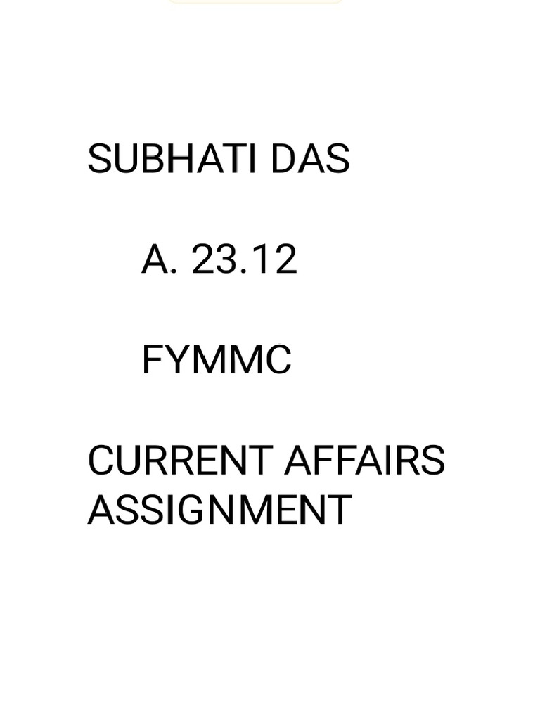 Current Affairs Pdf