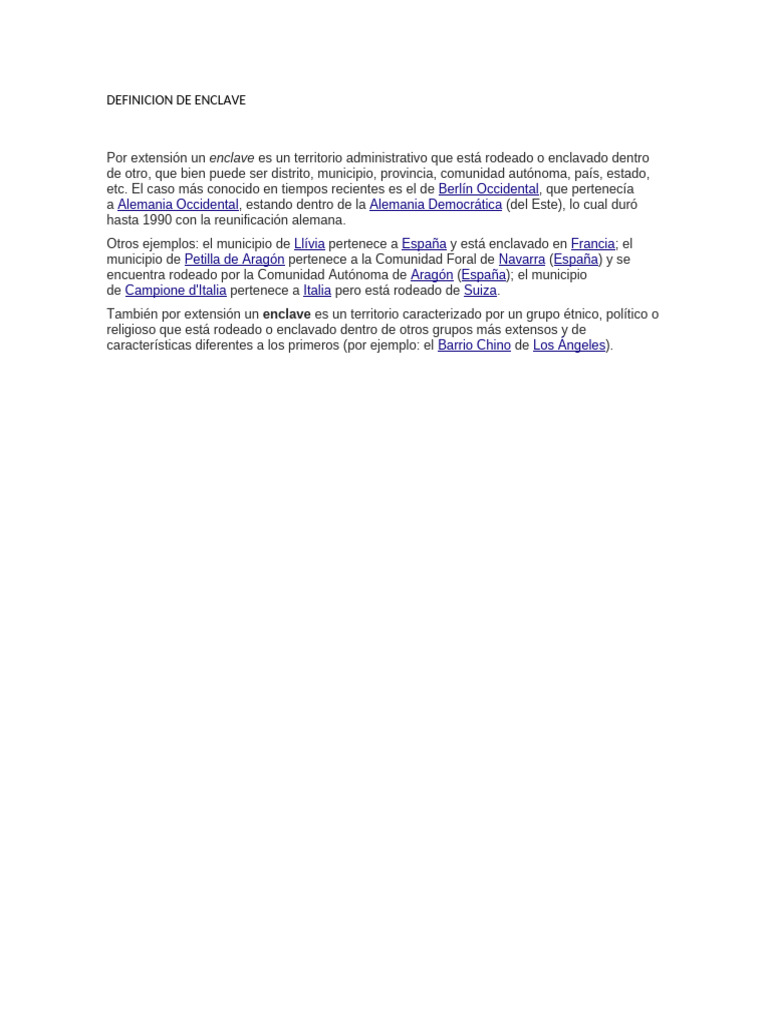 Defincion de Enclave | PDF