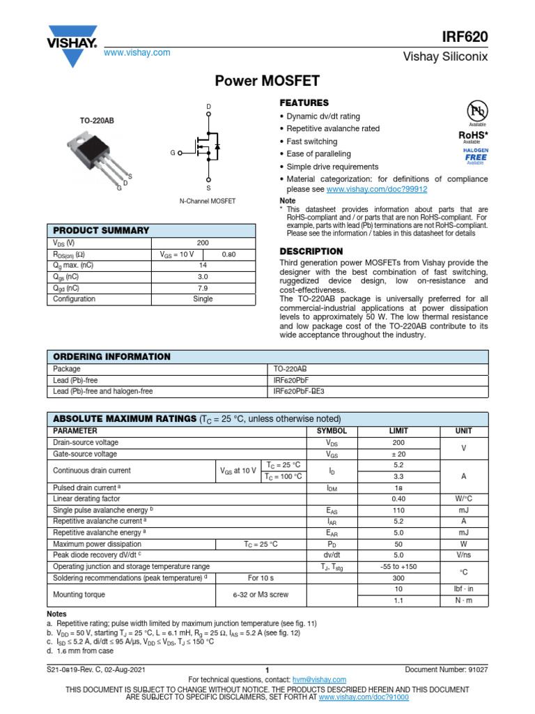irf620 | PDF