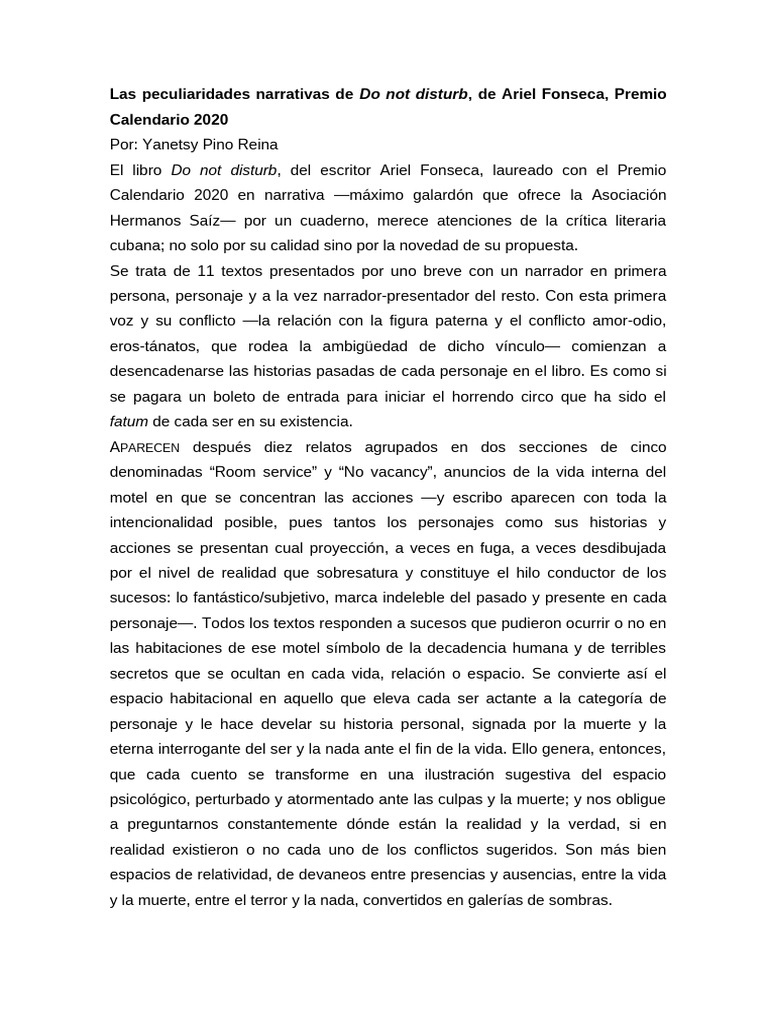 El Libro Do Not Disturb | PDF