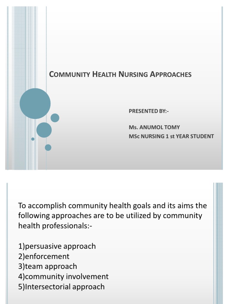 Community Health Nursing Approaches | PDF