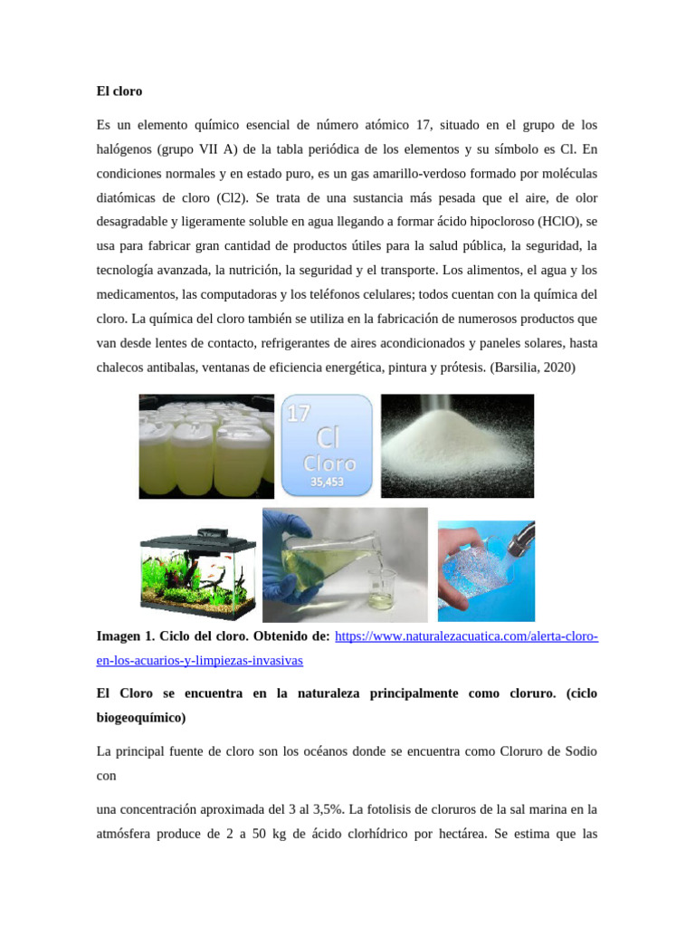 Ciclo Del Cloro | PDF
