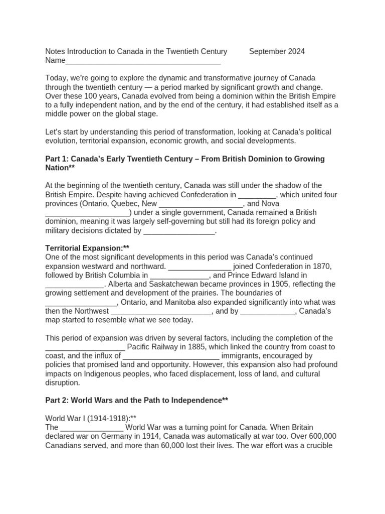 Question Sheet | PDF | Canada | Travel