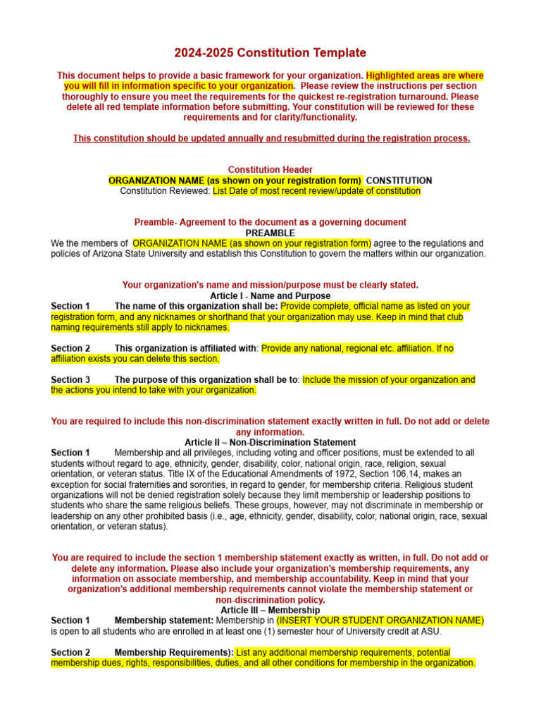 2024_2025_Constitution_Template | PDF