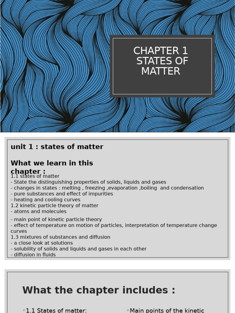 Chapter 1 - States of Matter | PDF