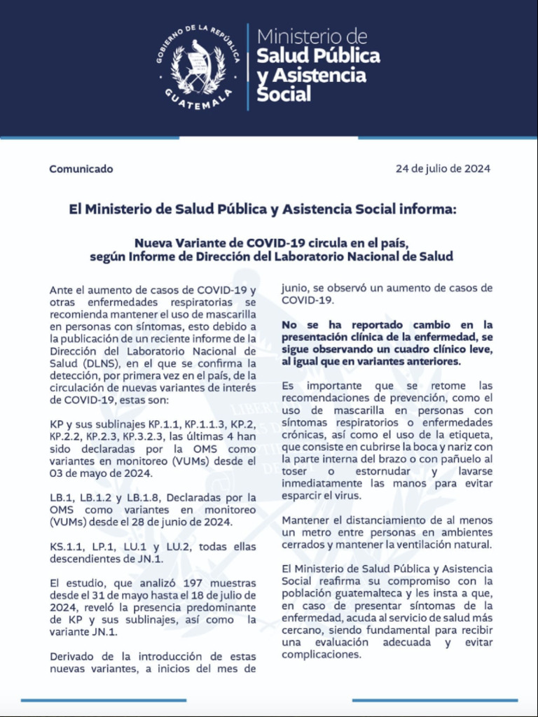 Comunicado Ministerio de Salud_240726_114714 (1) | PDF