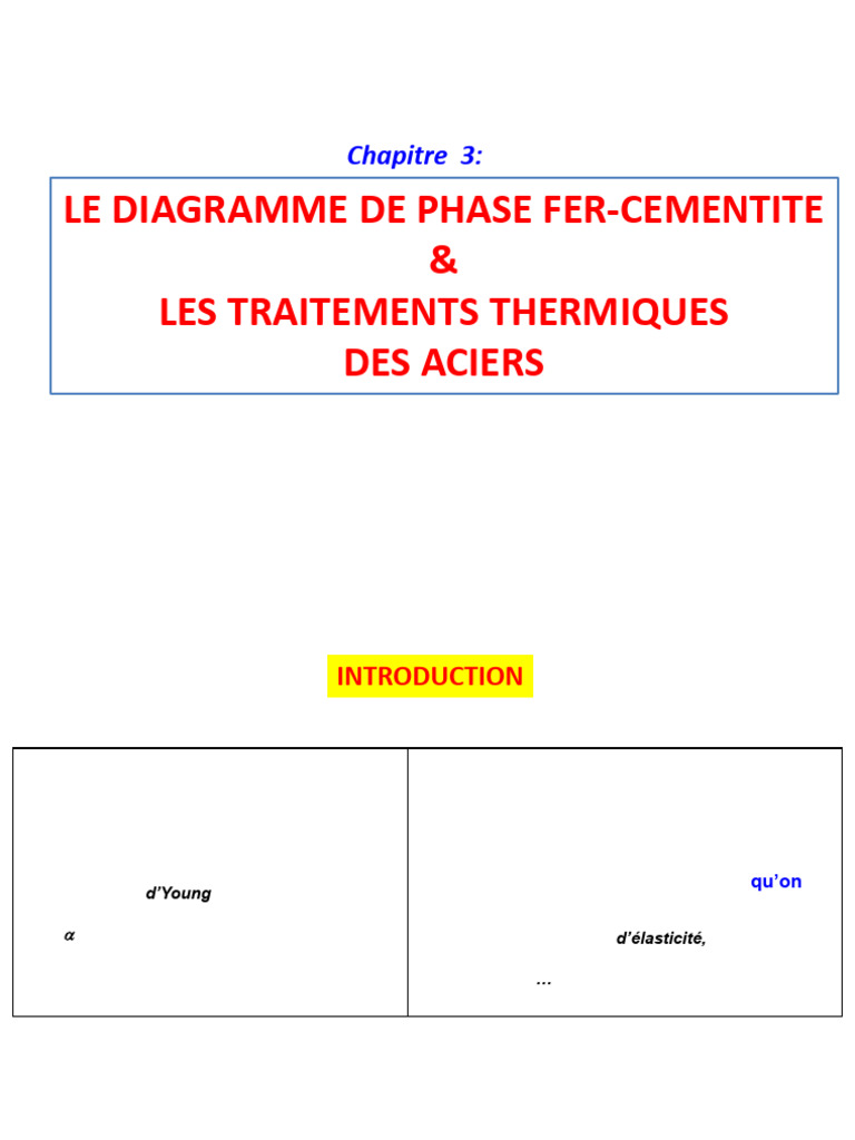 Chapitre III - Diagramme de Phase Fer Carbone | PDF